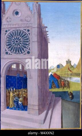 'Couronnement de Louis X le Hutin' portrays the coronation of Louis X ...