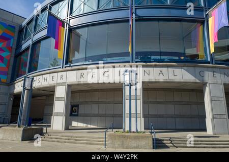 Facade of Lesher Center in downtown Walnut Creek, California, January 9 ...