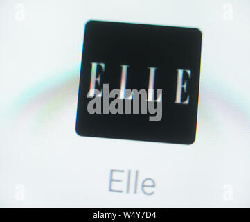 Elle (magazine) application icon on computer display Stock Photo - Alamy