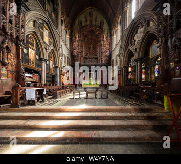 Interior of a Norman church, Saint Cuthberts church Norham in ...