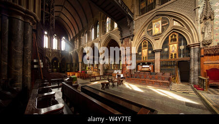 Interior of a Norman church, Saint Cuthberts church Norham in ...