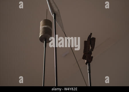 Metal rod sculptures - Takis exhibition - Tate Modern - London - July ...