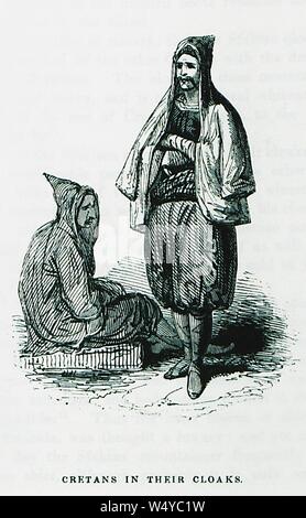 Cretans in their cloaks Pashley Robert 1837 Stock Photo - Alamy