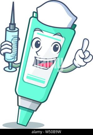 Ointment cream in doctor cartoon character with tools Stock Vector ...