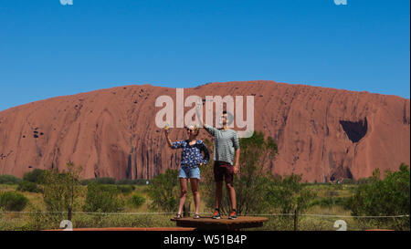 Uluru - Ayers Rock. Aboriginal sacred place. UNESO world heritage. Red ...