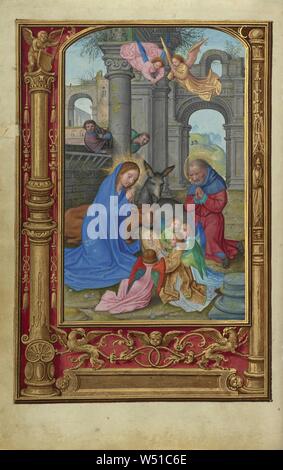 The Nativity about 1525 - 1530 by Simon Bening Stock Photo - Alamy