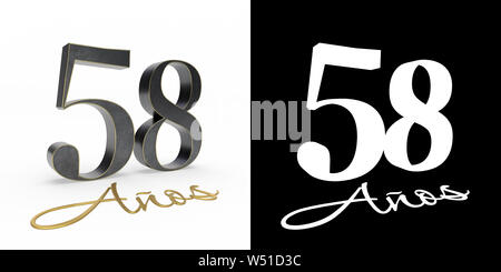 Golden number 58 fifty eight made of inflatable balloon Stock Photo - Alamy