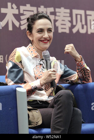 French artist Anais Martane, the wife of Chinese actor Liu Ye, attends ...