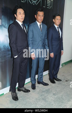 Hong Kong actor and director Francis Ng Chun-yu, left, and Nick Cheung ...