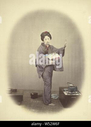 Dancing Girl; Felice Beato, 1832 - 1909, Japan; 1866 - 1867; Hand ...