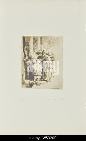 Beggars recieving alms at the door of a house. Bisson Frères (French ...