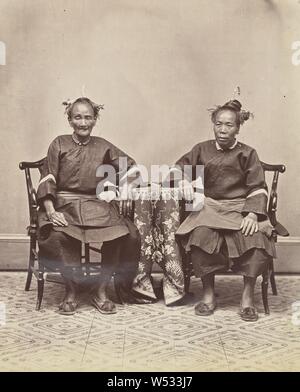 A studio portrait of two seated field Foochow women. W. P. Floyd ...
