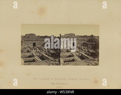 The Temple of Medinet Habou, Thebes. New Excavations. Francis Frith ...