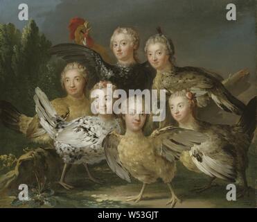 The ´Hen Picture´ 1747 by Johan Pasch Stock Photo - Alamy