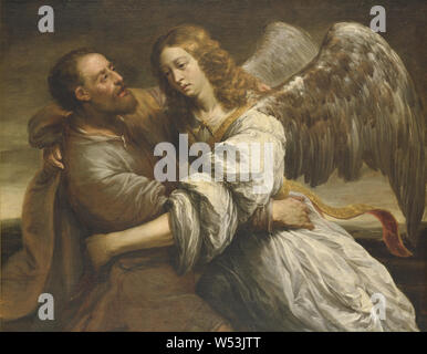 Jacob Fighting the Angel 17th century by Jürgen Ovens Stock Photo - Alamy