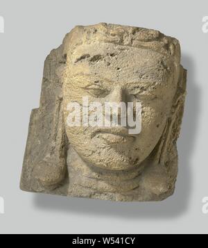 Head from Candi Bima, Dieng, Anonymous, 700 - 800 Fragment (Head) from ...