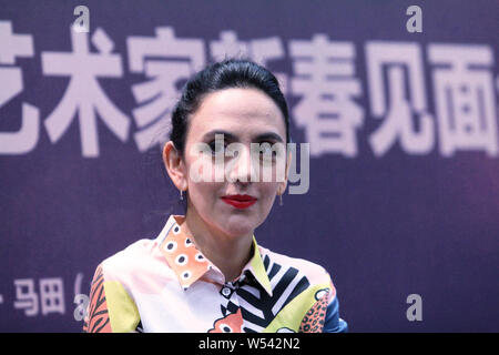 French artist Anais Martane, the wife of Chinese actor Liu Ye, attends ...
