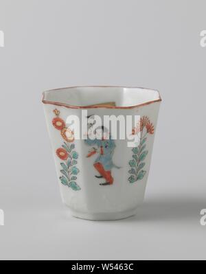 Octagonal Cup With Dancing Boys And Flowering Plants. Octagonal head of ...