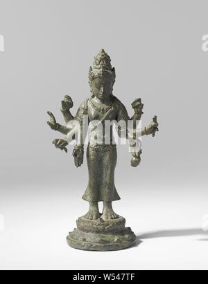 Lokeshvara and Kuvera (Jambhala), anonymous, 850 - 899 Bronze statue ...