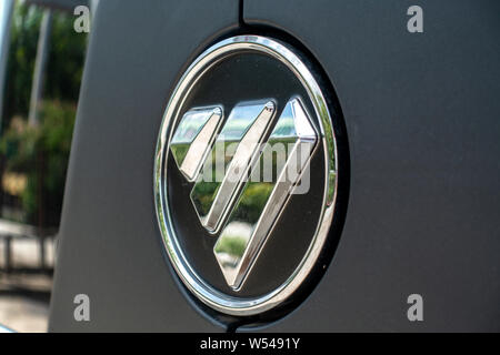 --FILE--View of a logo of Foton Motor, also known as Beiqi Foton Motor ...