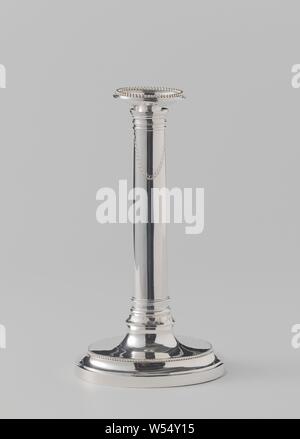 Candlestick, Oval candlestick of silver. The foot and the fat trap ...