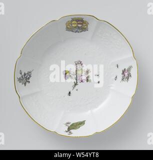 Scale with scalloped edge, painted on the flat in purple with a ...