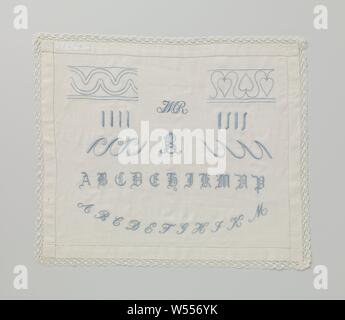Light blue embroidery thread on white background Stock Photo - Alamy