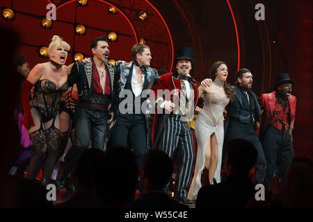 Robyn Hurder, Ricky Rojas on stage for Moulin Rouge Curtain Call, Al ...