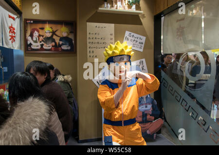 Interior view of th world's first licensed ramen restaurant in the ...