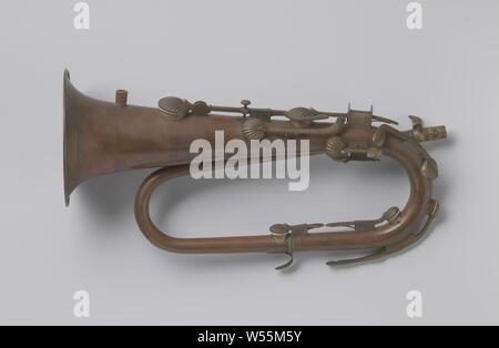 Keyed bugle, Valve bracket in C with nine valves, the lower of which is ...