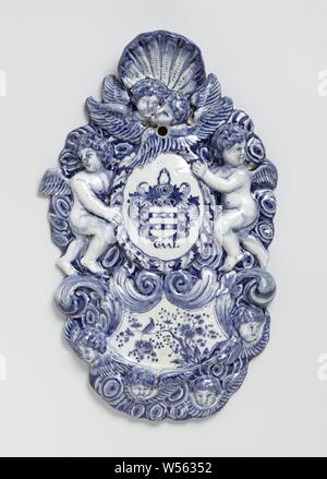Plaque with the arms of the Gaal family, De Metaale Pot (attributed to ...