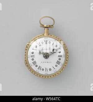 Watch, Firma Romilly, c. 1780 Gold watch with white enamelled dial with ...