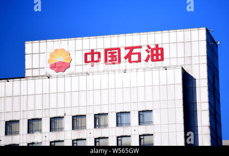 --FILE--View of a signboard of CNPC (China National Petroleum ...