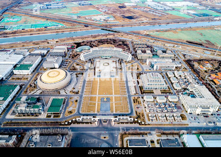 Aerial view of the headquarters of Chinese multi-level marketing ...