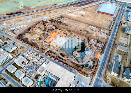 Aerial view of the headquarters of Chinese multi-level marketing ...