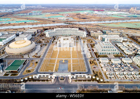 Aerial view of the headquarters of Chinese multi-level marketing ...