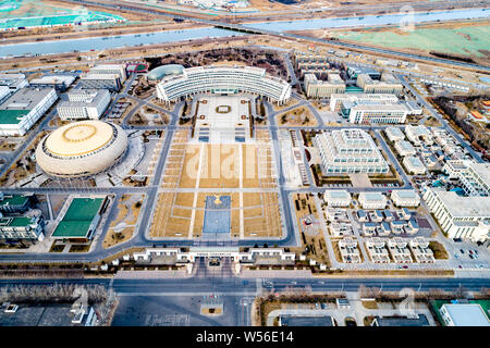 Aerial view of the headquarters of Chinese multi-level marketing ...