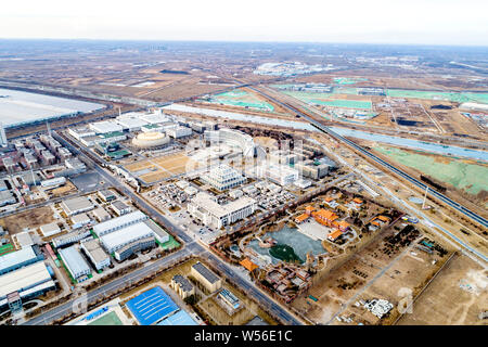 Aerial view of the headquarters of Chinese multi-level marketing ...