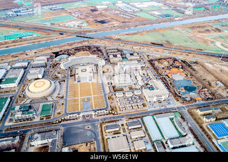 Aerial view of the headquarters of Chinese multi-level marketing ...