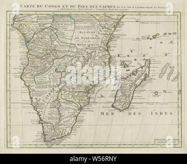 Map of South Africa and Madagascar, Guillaume Delisle, c. 1745 print Map of South Africa and ...