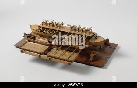 Model of a Dredger, anonymous, c. 1800 ship model. demonstration model ...