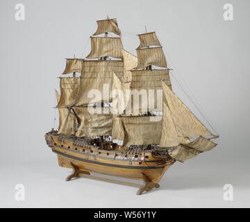 Model of a 24-Gun Frigate, Testified block model. Twenty-four artillery ...