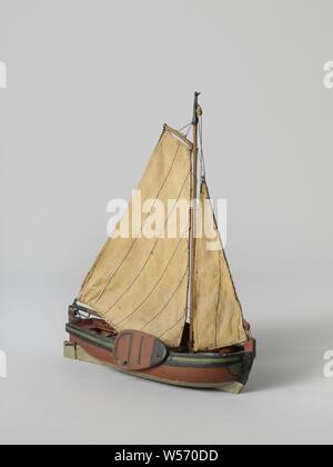 Model of a Jolly Boat, anonymous, 1756 ship model. fully rigged model ...
