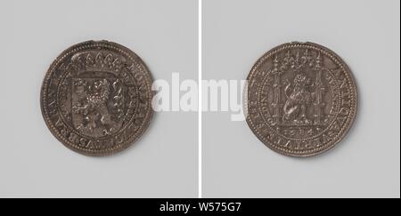 Free Duchy Brabant, 1584 medal Silver medal. Front: soldier with pulled ...