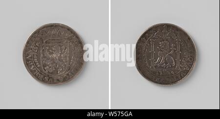 Free Duchy Brabant, 1584 medal Silver medal. Front: soldier with pulled ...