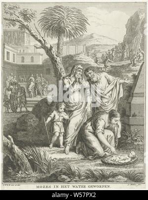 Moses is placed in a rush basket in the Nile Moses is thrown into the ...