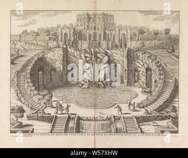 Fountain in a grotto at Karlsberg, Prospectus lateris in porticu ...