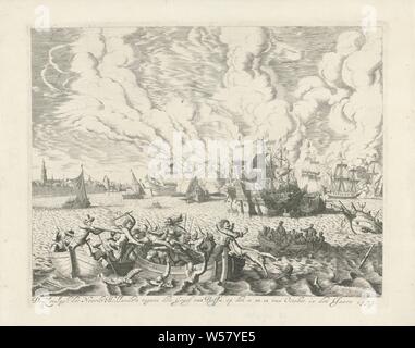 Battle on the Zuiderzee against the Count of Bossu, 1573; Slagh Van ...