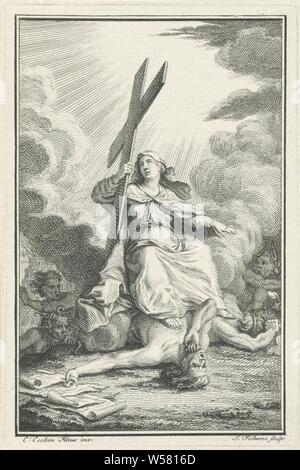 Fides (faith); Fides; The three theological virtues. Fides with a cross ...
