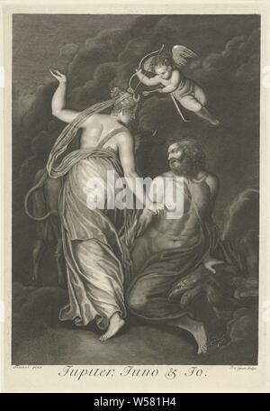 Jupiter and the cow; Metamorphoses from Ovid. Jupiter is under a tree ...